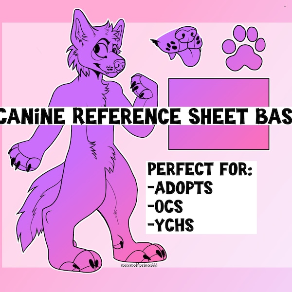 Furry Ref Sheet - Etsy