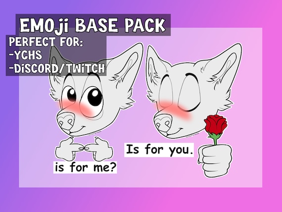 Furry Emoji Base Pack Fursona Art - Etsy