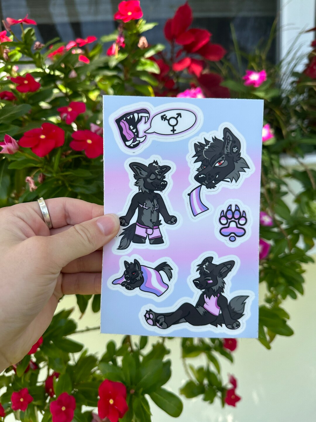 Transmasc Werewolf Sticker Sheet - Etsy Canada