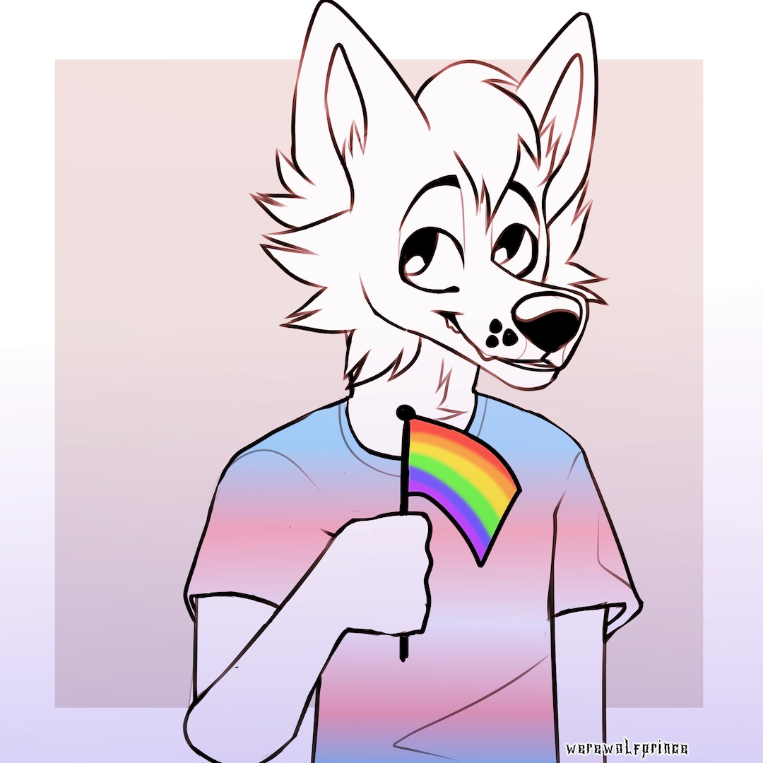LGBTQ Pride Furry Line Art Base - Etsy