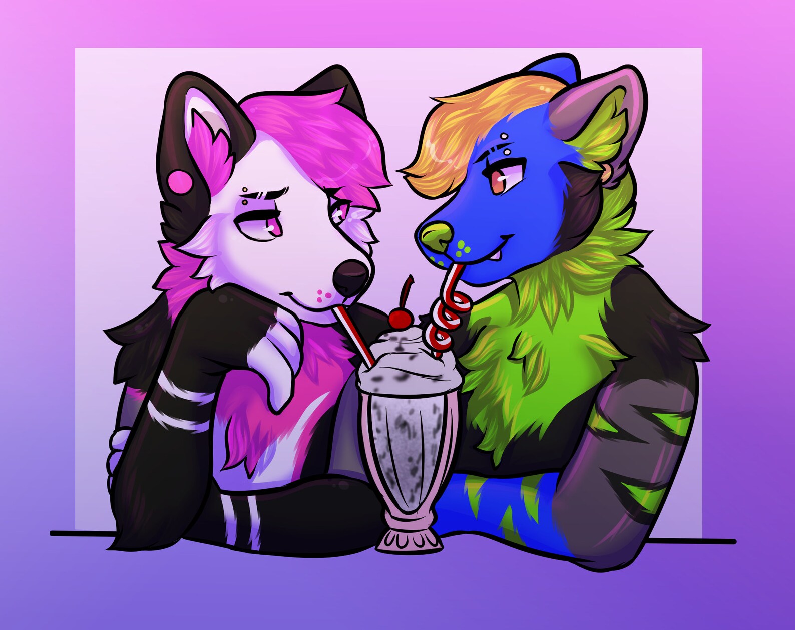 Read Description First Furry Couple YCH Your Character - Etsy