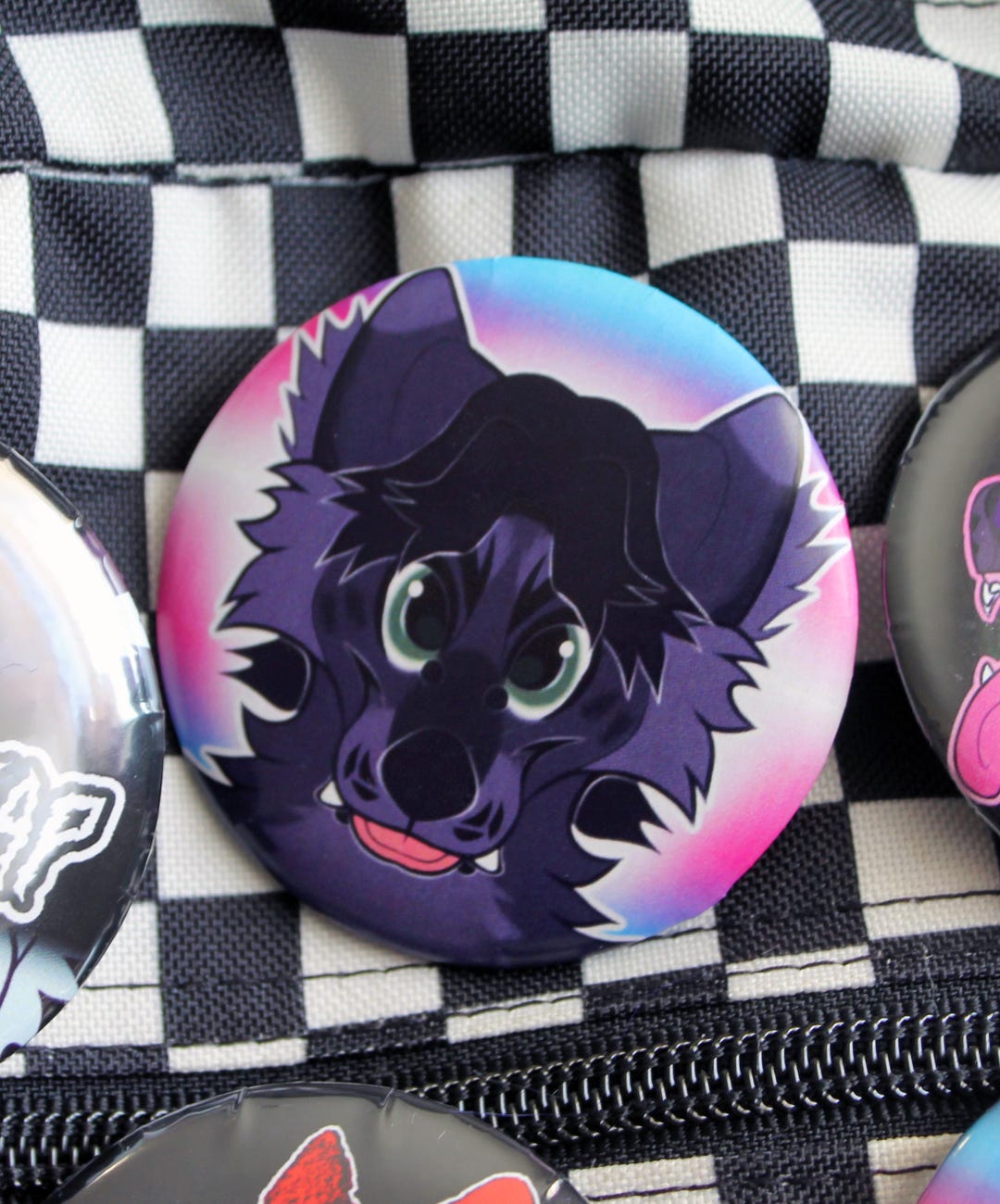 Pride Flag Fursona Button YCH Art Commission - Etsy