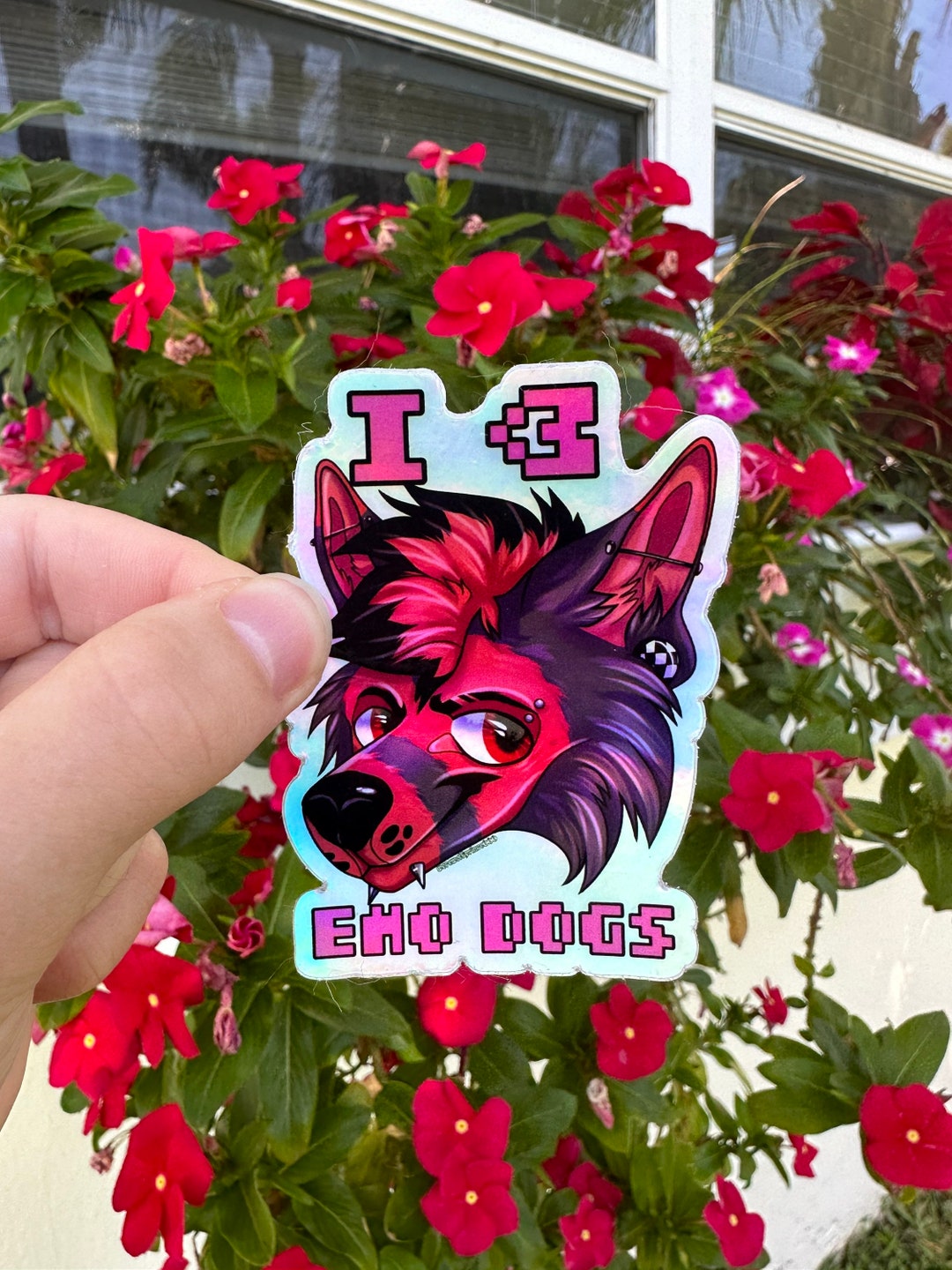 I 3 Emo Dogs Sticker - Etsy