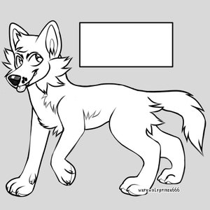 Feral Furry Line Art Base - Etsy