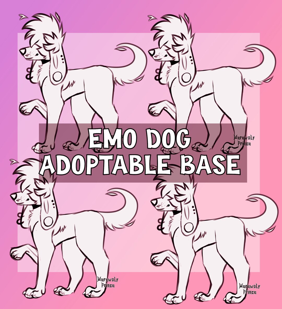 Emo Dog Adoptable Base Furry - Etsy