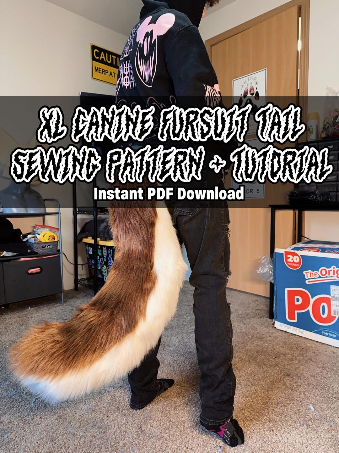 XL Canine Fursuit Tail Sewing Pattern and Instructions - Etsy