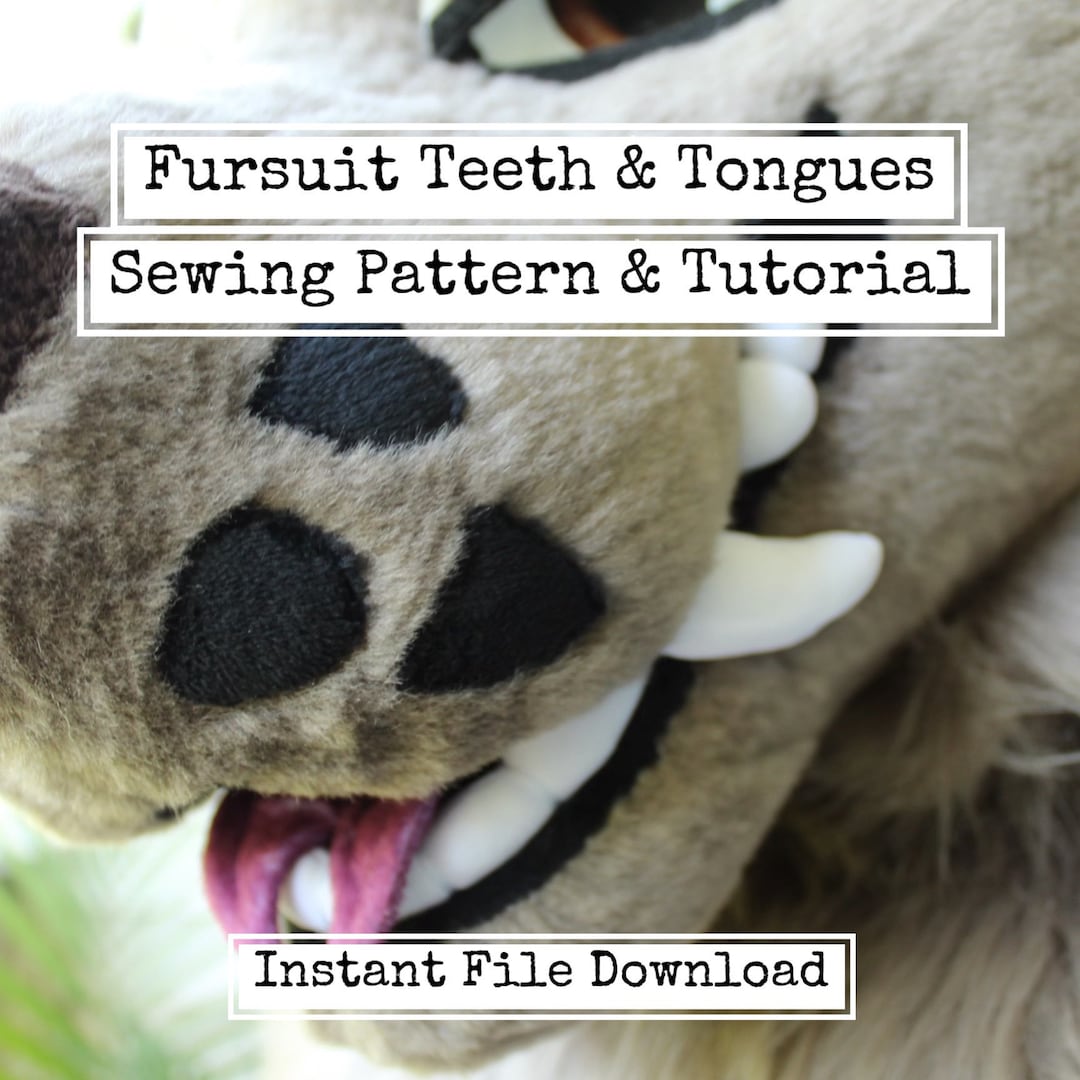 Fursuit Tongue and Teeth Sewing Pattern and Tutorial - Etsy