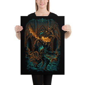 Kingslayer — Video Game Poster, Gaming Poster, Game Room Decor, Gaming ...