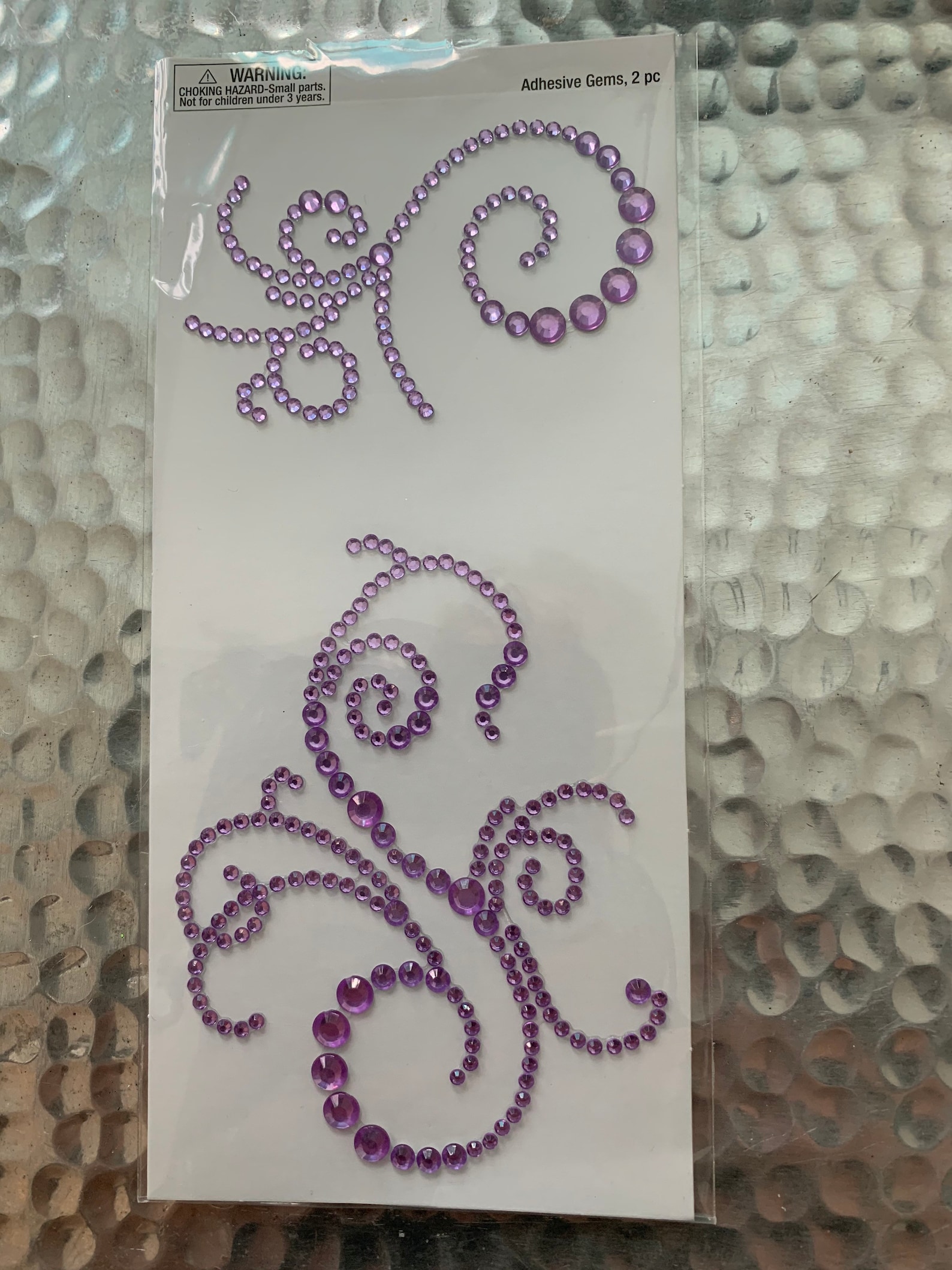 2 purple bling stickers 2 stickers rhinestones | Etsy