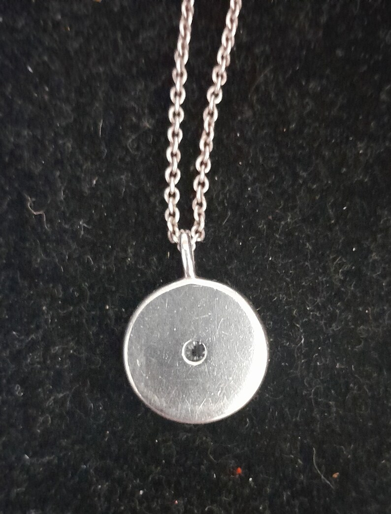 Pandora White CZ White Enamel Disc Promise Necklace - Etsy