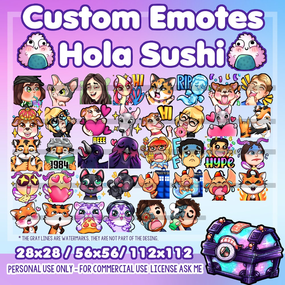 3 Custom Twitch/discord Emotes - Etsy