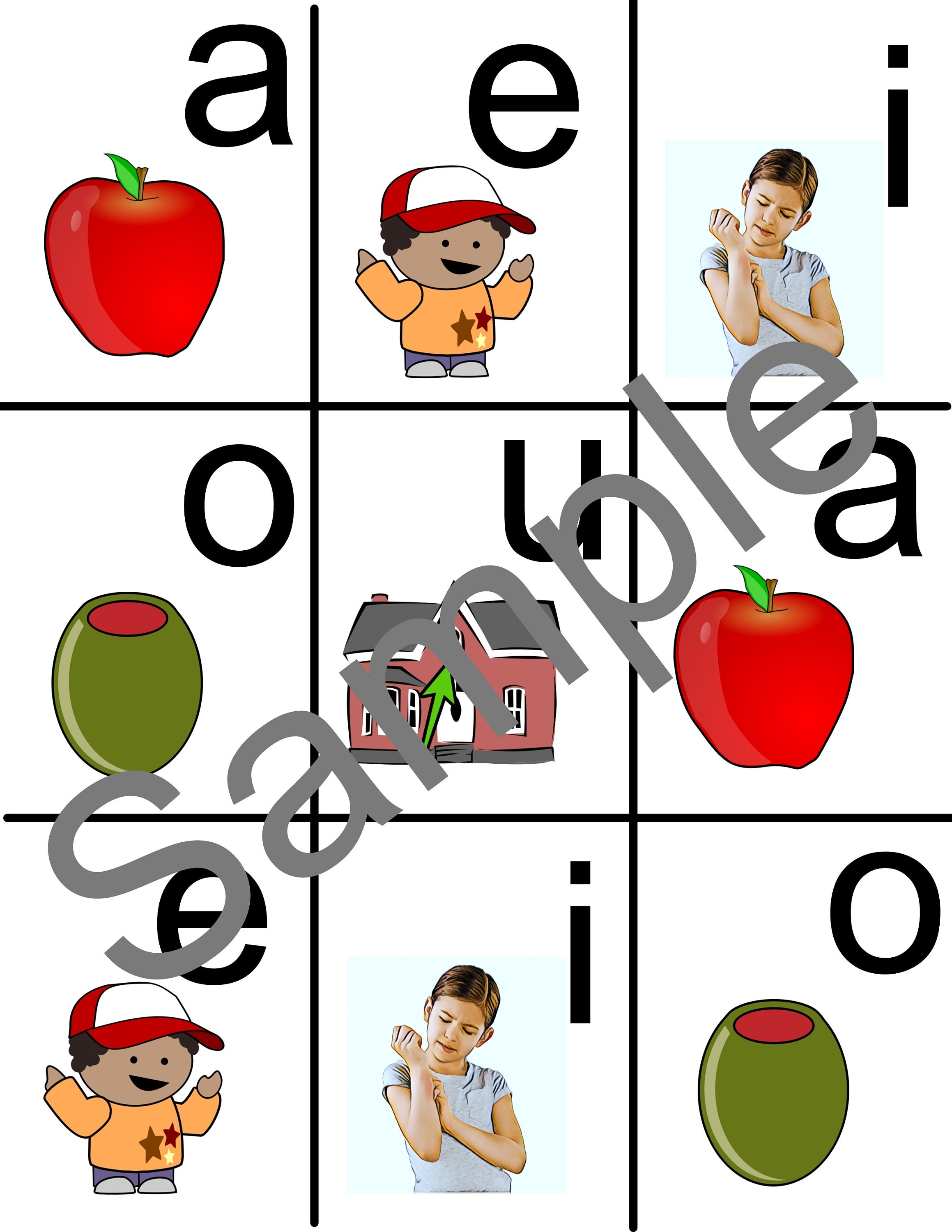 Vowel Matching Card Game With Barton Reading & Spelling System Vowel ...