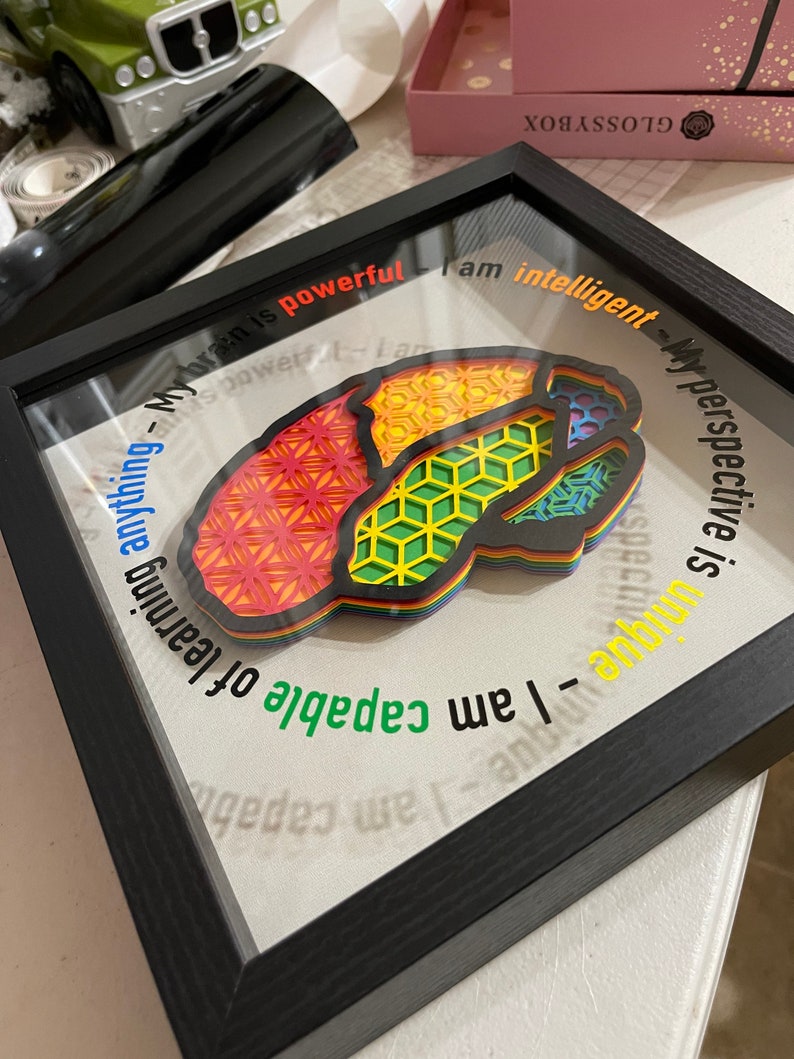 Neurodivergent Brain Art, Autism Awareness, Brain Art, 3D Autism, I Am ...