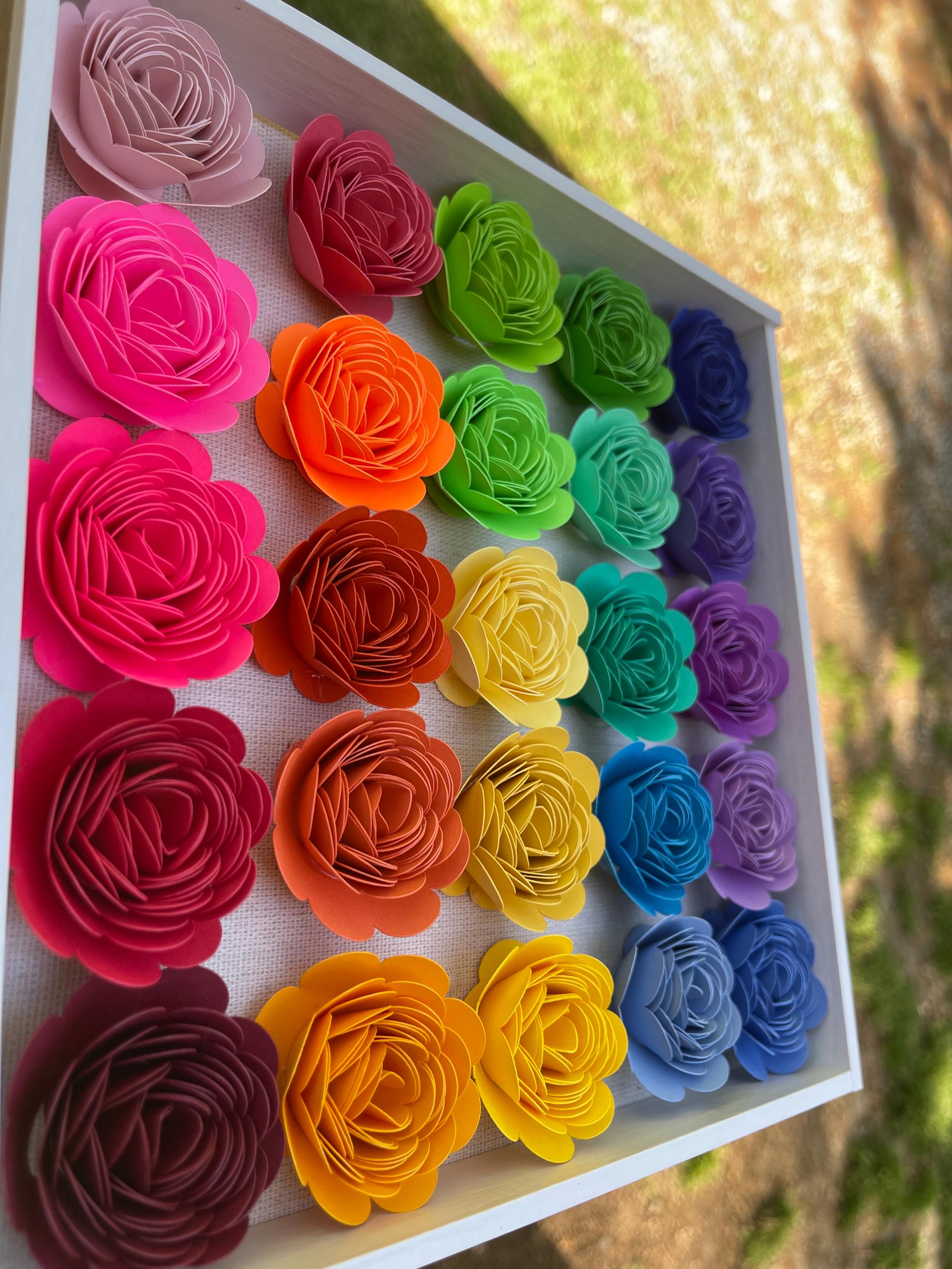 Teacher Custom Classroom Decor | Teacher Colorful Flower Shadow Box ...