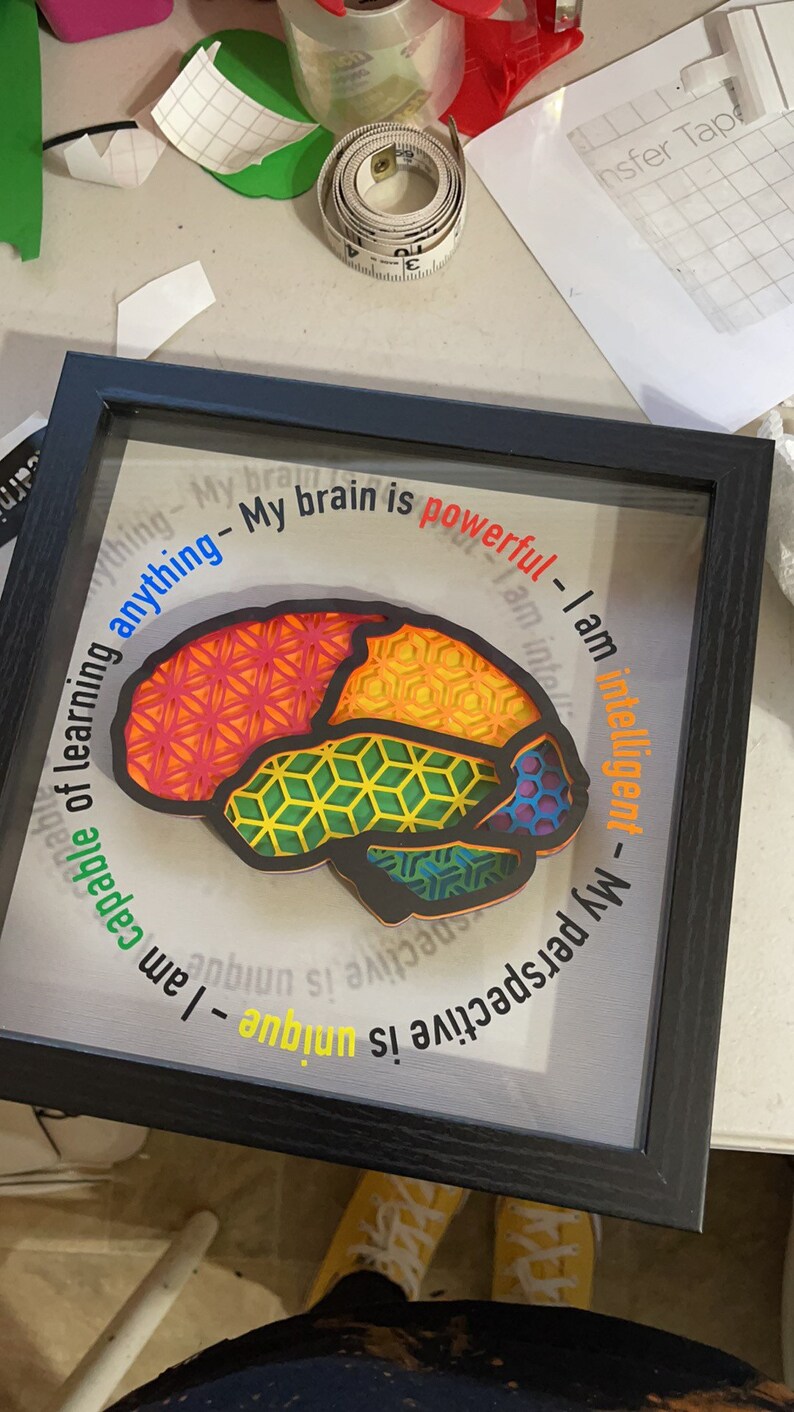 Neurodivergent Brain Art, Autism Awareness, Brain Art, 3D Autism, I Am ...