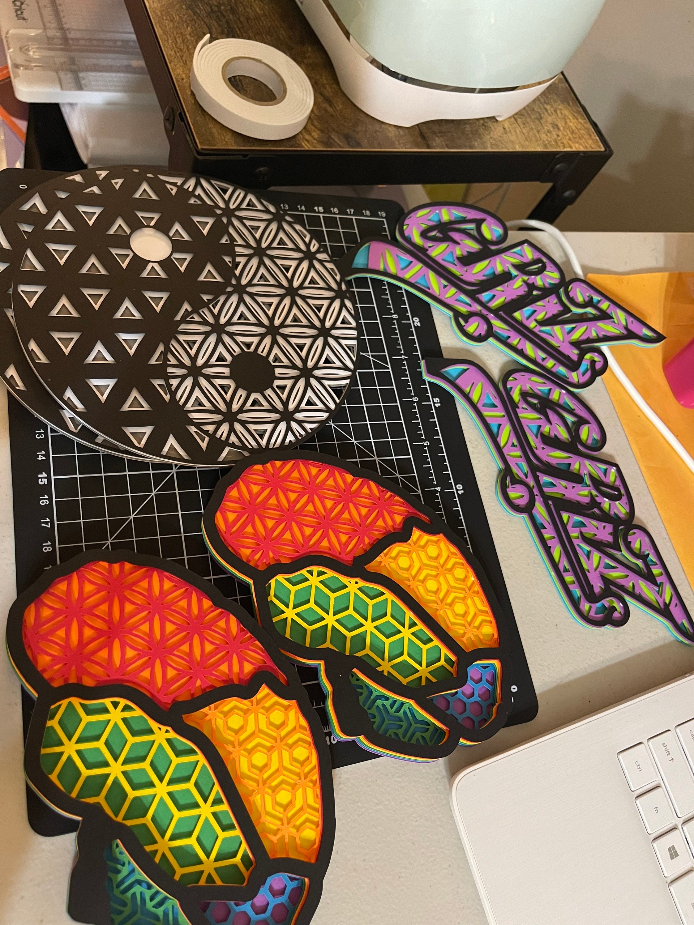 Griz Rainbow Brain Inspired Layered Art EDM Art Music Art - Etsy