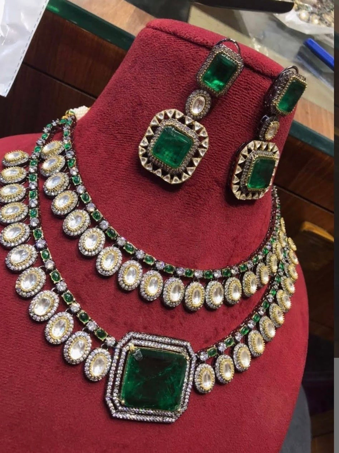 High End Victorian Uncut Moissanite Polki,celebrity Inspired Doublet ...