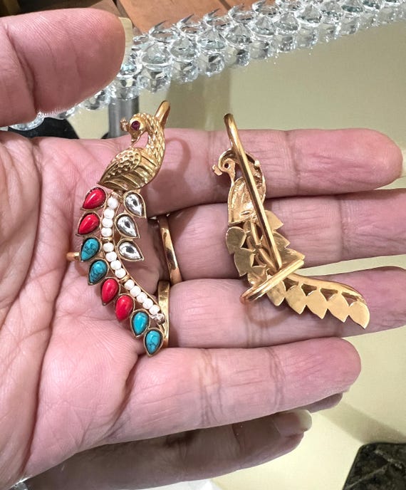 Ear cuffs amrapali jewelry fusion bugadi fashion jewelry dainty fashion indowestern earrings