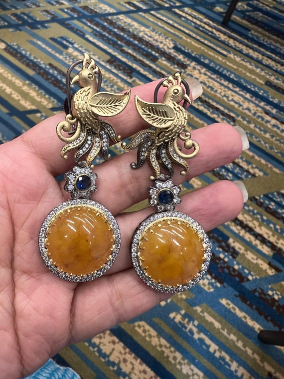NazakatEthnic Sabhyasachi Earrings Designer Sabyasachi Jewelry Sabhya Deepika earrings Sabyasachi Inspired Tropical Earrings Long Indian Earring