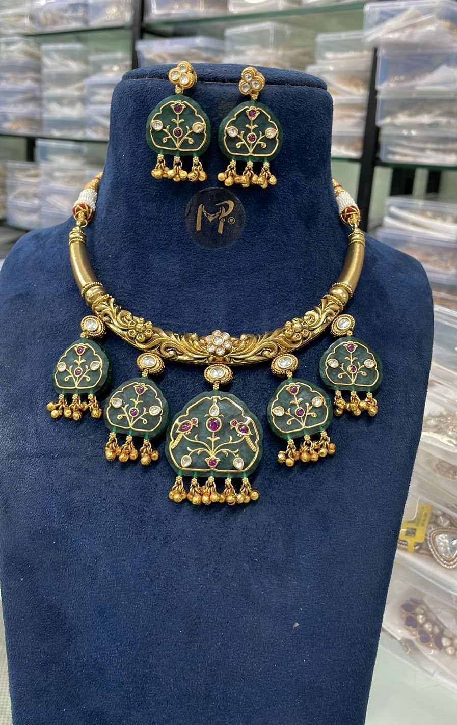 Fusion Hasli/dual Tone Hasli / Stone Studded Hasli Set Ethnic Fusion ...