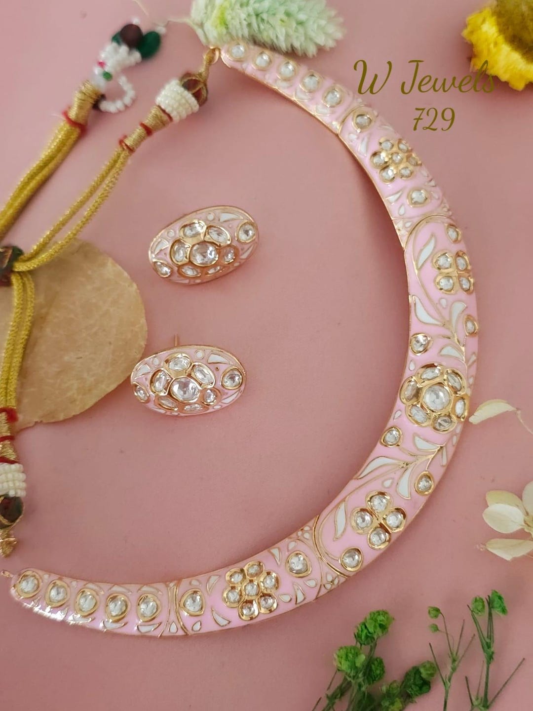 Fusion Hasli/dual Tone Hasli / Stone Studded Hasli Set | Ethnic Fusion ...