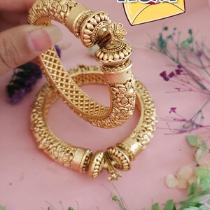 Designer Gold Bangles, Sabyasachi Inspired Rajwada Bangle Set - Etsy