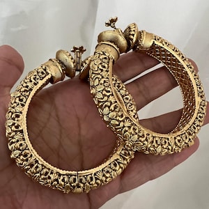 Designer Gold Bangles, Sabyasachi Inspired Rajwada Bangle Set - Etsy