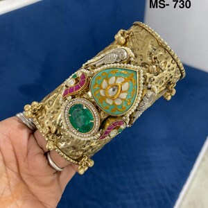 SLA Bangles/gold Bracelet/statement Jewelry/ Bollywood Jewelry/brass ...