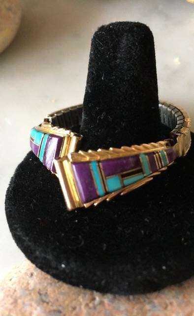 14K Gold Zuni Native American Watch Tips by Walley - Etsy