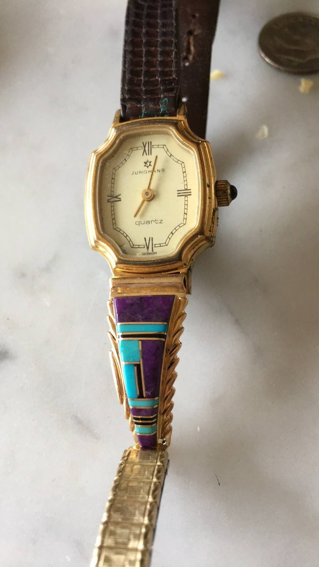 14K Gold Zuni Native American Watch Tips by Walley - Etsy