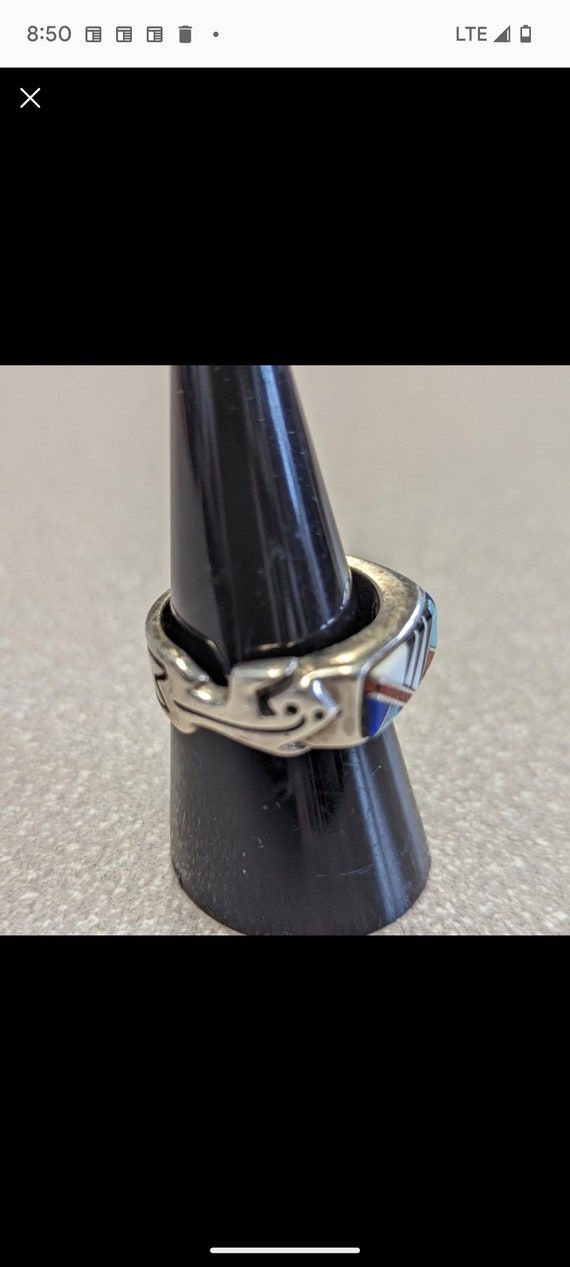 Vintage Native American Zuni Lizard Gecko Ring George… - Gem