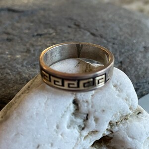 Vintage Native American Navajo Wave Sterling and 14K Gold Ring Size 12 ...