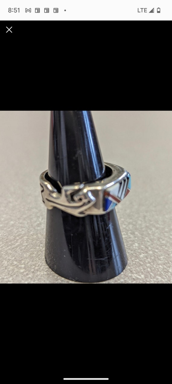 Vintage Native American Zuni Lizard Gecko Ring George… - Gem