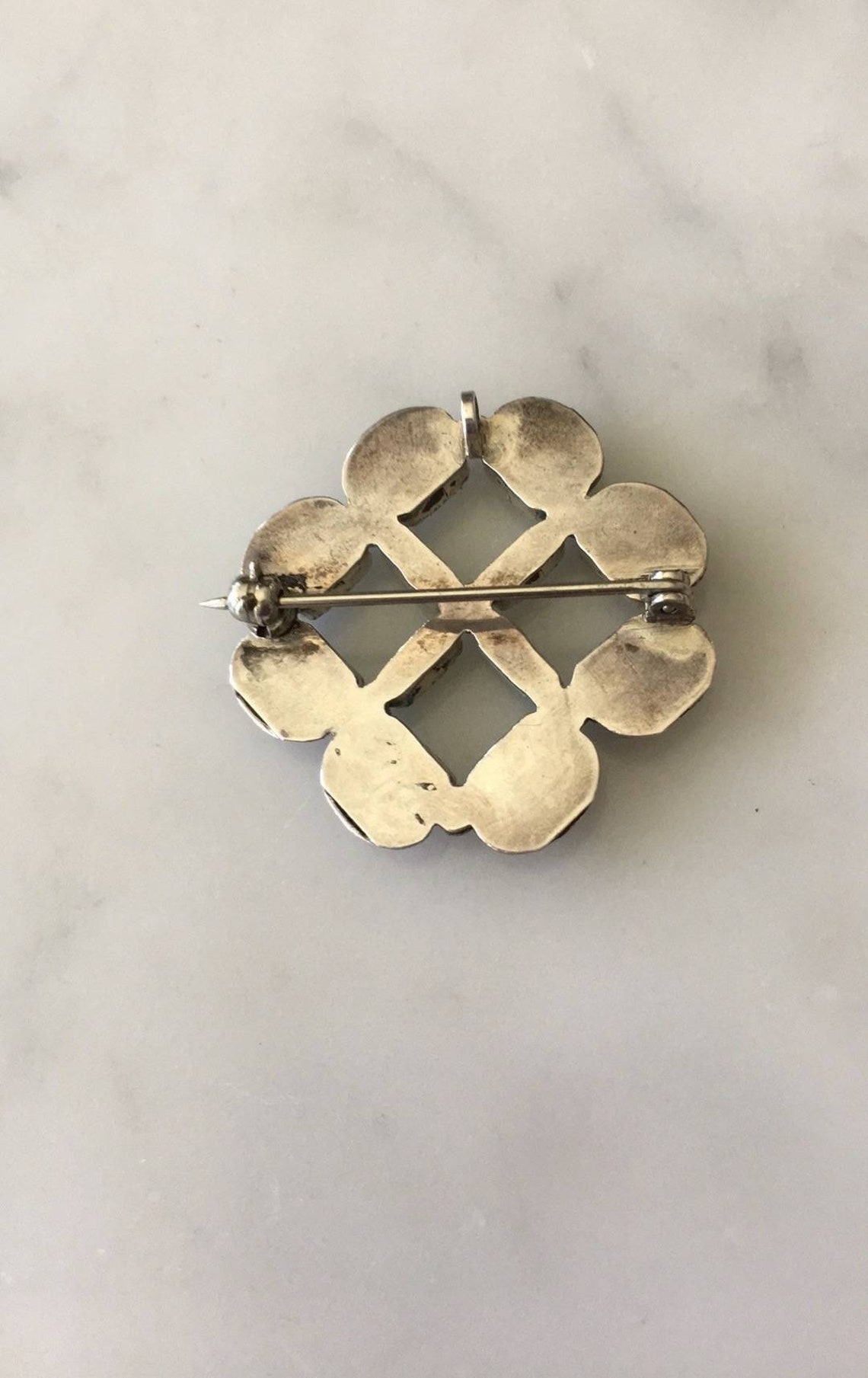 Vintage Native American Zuni Needlepoint Turquoise Pin Pendant - Etsy