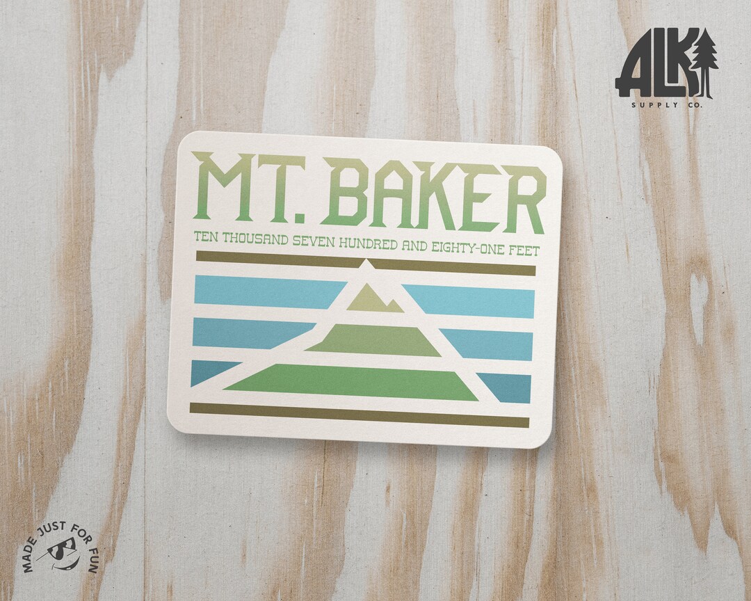 Mount Baker Sticker - Mt. Baker Decal - Etsy