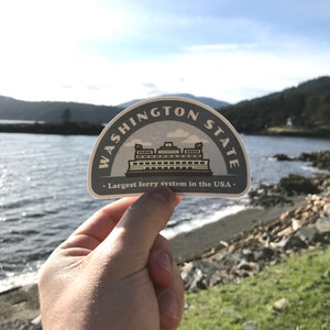 Washington Sticker - Seattle Sticker - Ferry Boat Sticker - Etsy