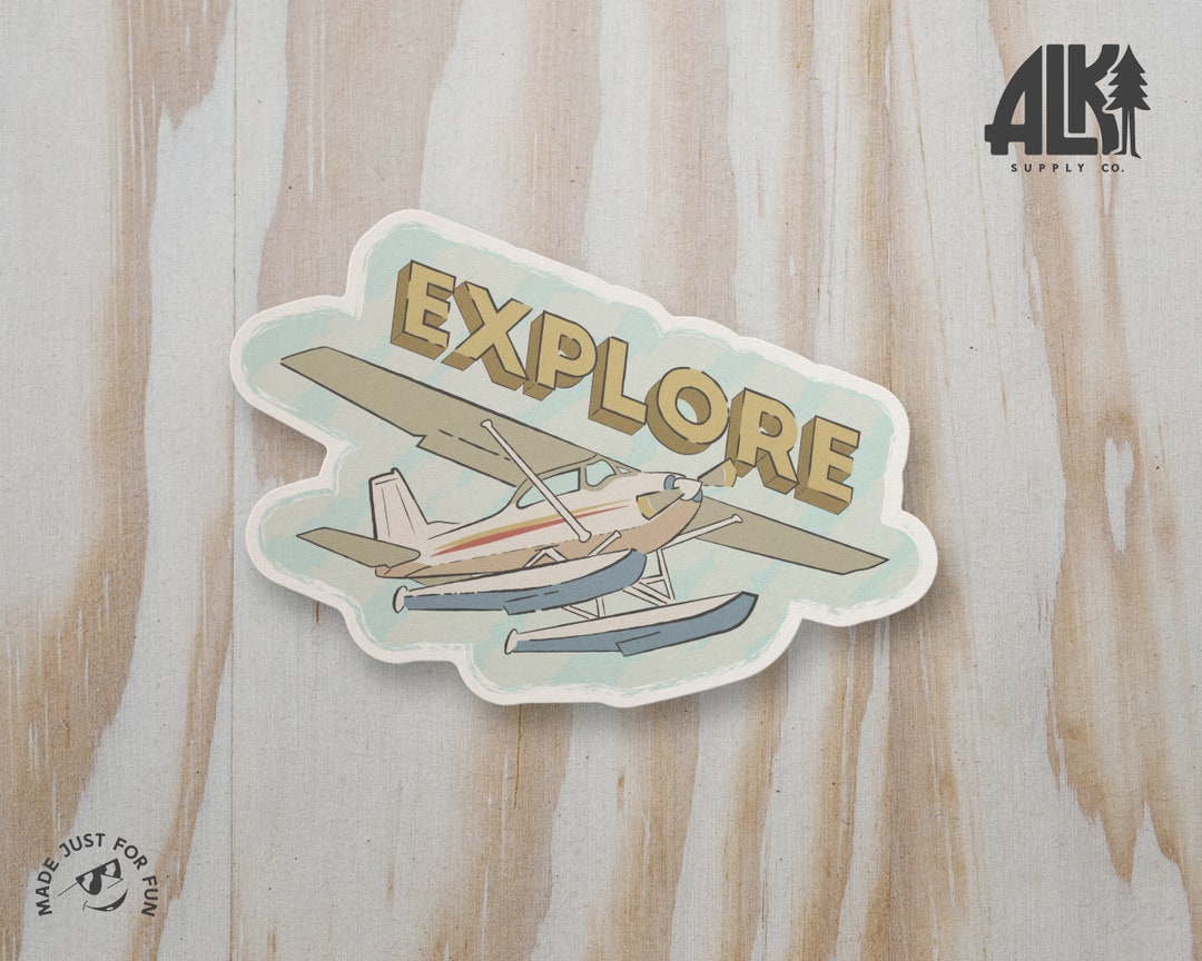 Explore Sticker - Seaplane Sticker - Etsy