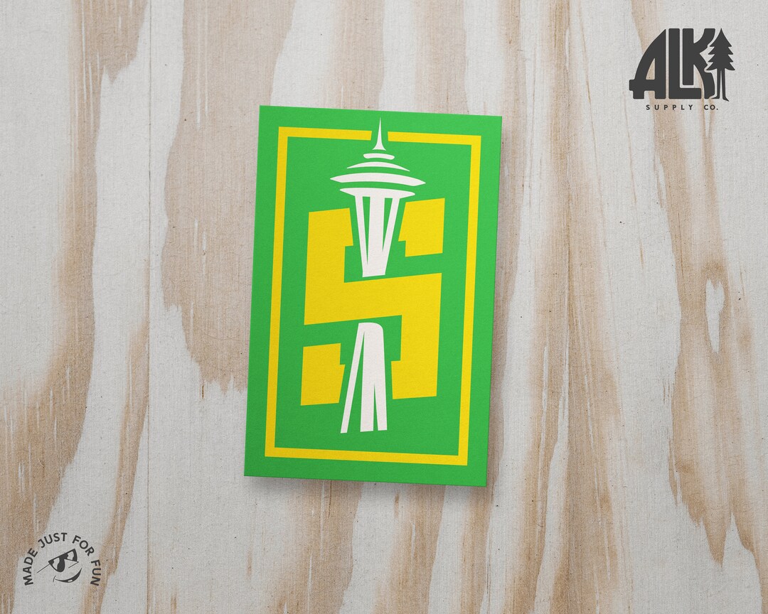 Seattle Sticker - Seattle Sonics Sticker - Seattle Decal - Etsy