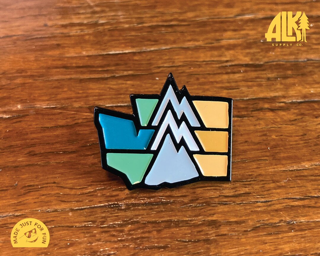 Washington Enamel Pin - PNW Enamel Pin - Etsy