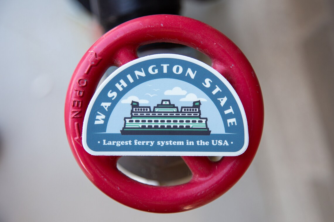 Washington Sticker Seattle Sticker Ferry Boat Sticker | Etsy