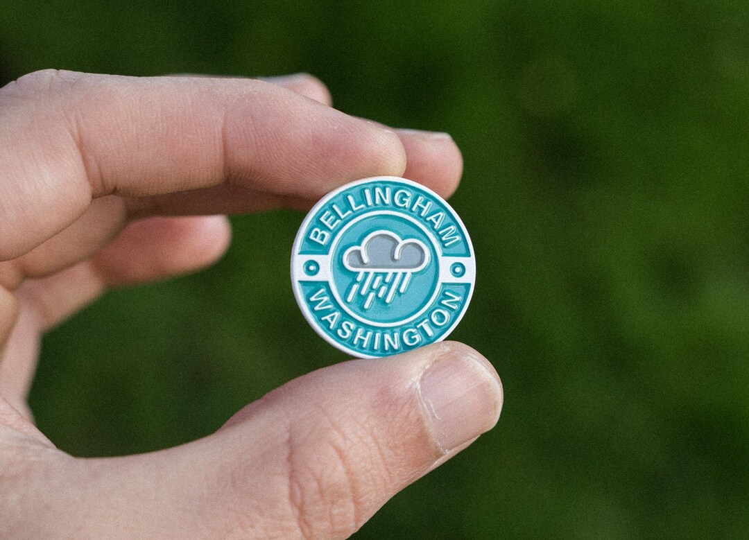 Raincloud Bellingham Enamel Pin - PNW Enamel Pin - Etsy