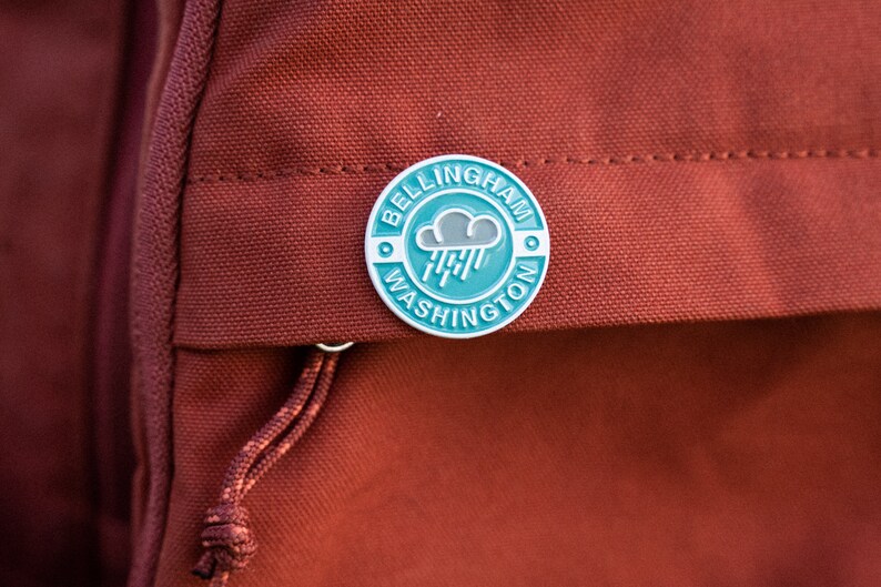 Raincloud Bellingham Enamel Pin - PNW Enamel Pin - Etsy