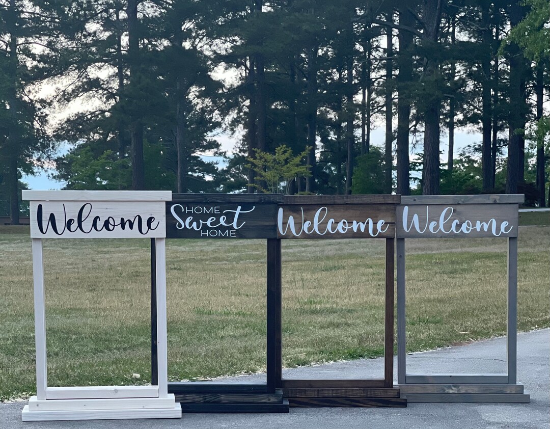 Welcome Planter Welcome Sign Hanging Basket Planter Flower Welcome ...