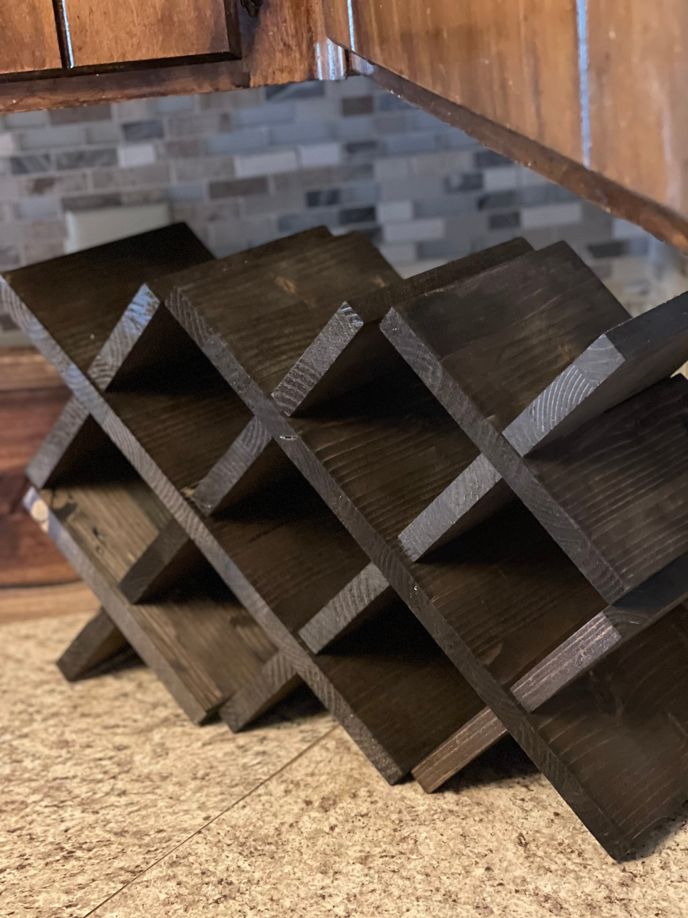 Wood Wine Rack Countertop Wine Rack Wine Holder Kitchen - Etsy