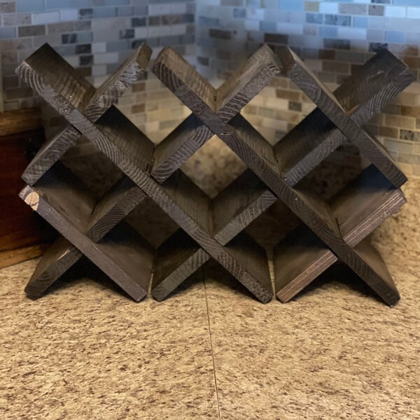 Rustic Wine Rack - Etsy