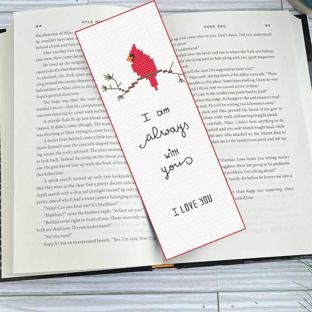 Cardinal Bookmark Cross Stitch Pattern, Bookmark for Women, PDF Digital ...
