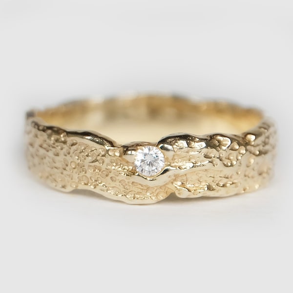 Rustic Wedding Band - Etsy