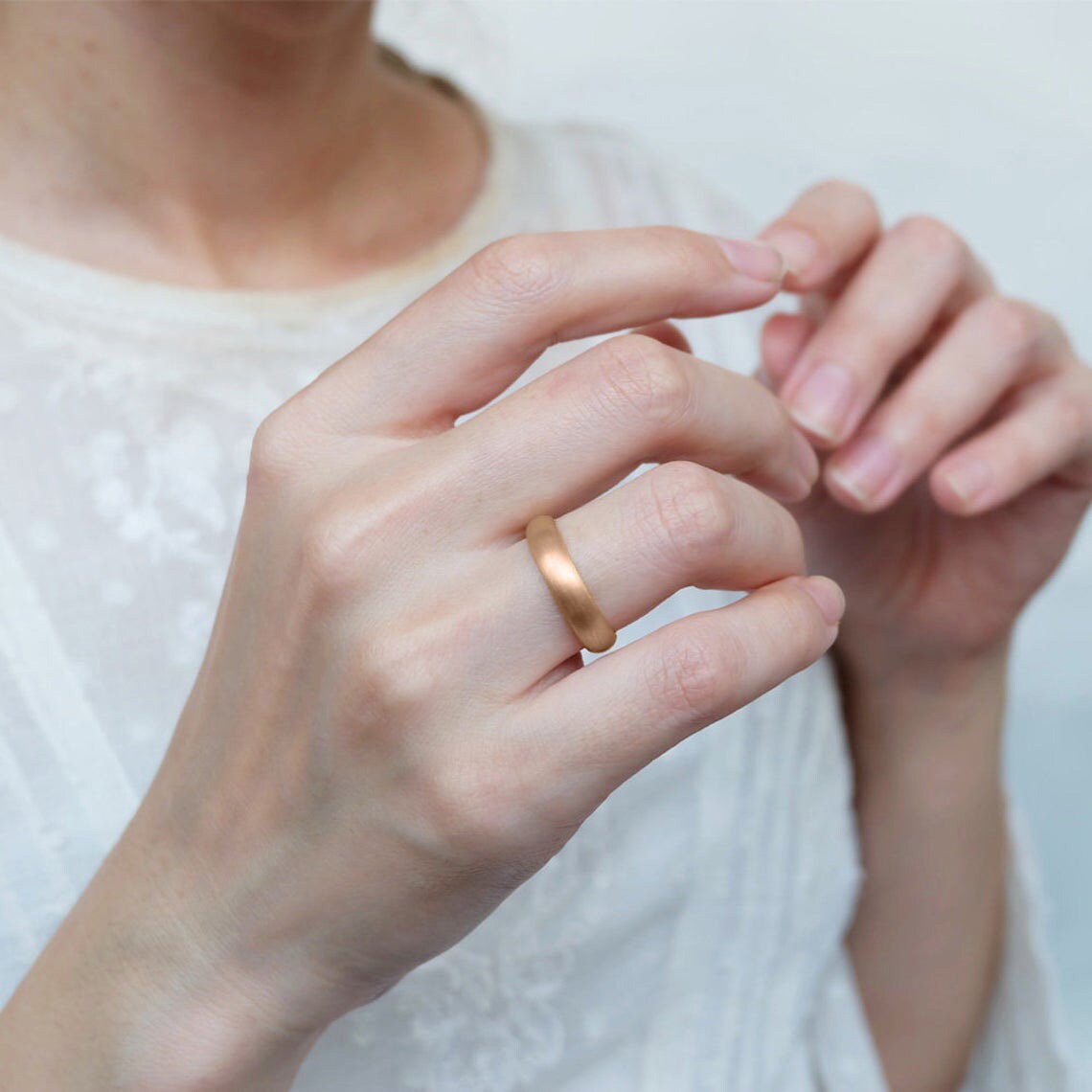 5mm 14k Rose Gold Matte Brushed Classic Wedding Band - Etsy