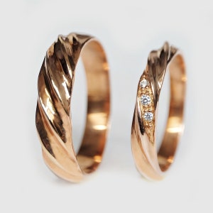 Mobius Ring, Gold Mobius Ring Set, His and Her, Solid Gold Mobius ...