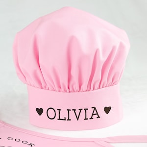 Premium Kids Personalized Chef Hat, Custom Cooking Baking Accessory for ...